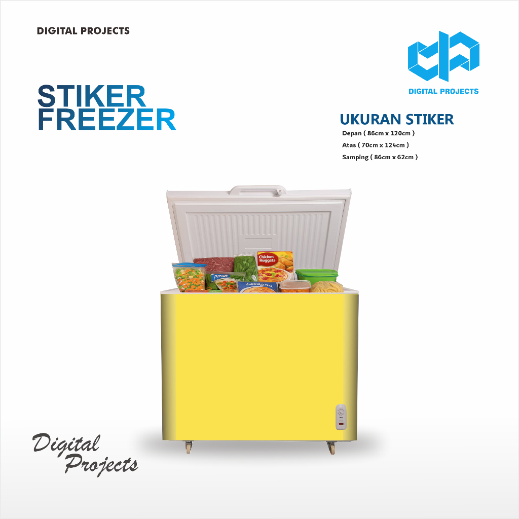 Jual Digital Project Stiker Freezer 300lt Motif Stiker Polos | Shopee ...