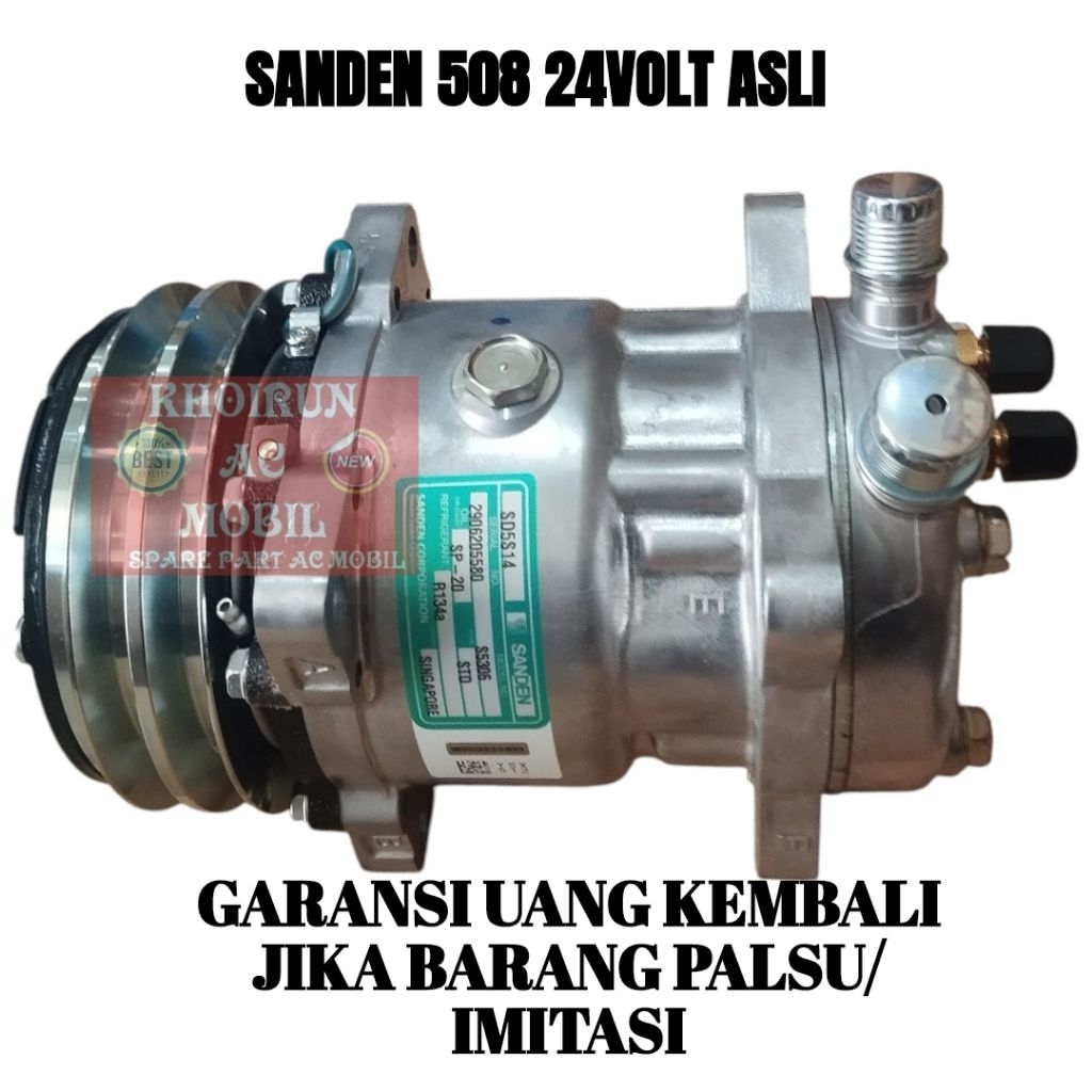 Jual Compresor Kompresor AC Mobil SD5S14 - SD 508 - 24VOLT -24V ...