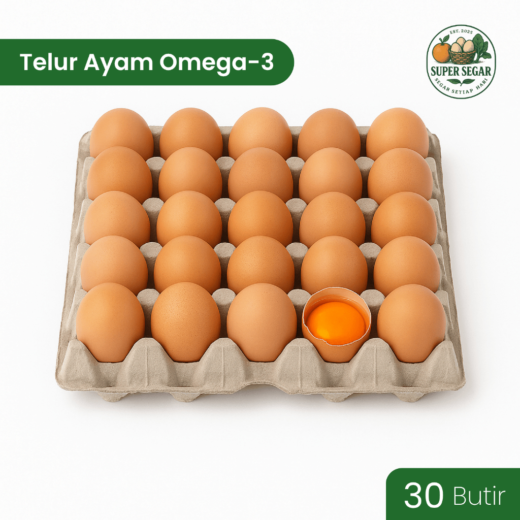Jual Telur Ayam Omega Grade A 1tray (30 butir) Super Segar | Shopee ...
