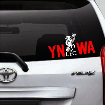 Jual STIKER MOBIL YOU'LL NEVER WALK ALONE THE REDS CUTTING STICKER YNWA ...