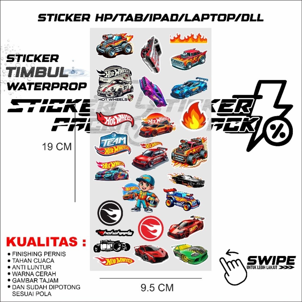 Jual Sticker LOGO TIMBUL 3D UV dengan tema mobil keren keren dan ...