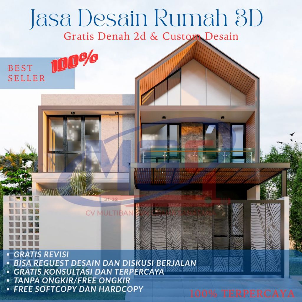 Jual Jasa Desain Rumah 3D Rendering + Gratis Denah 2D | Shopee Indonesia