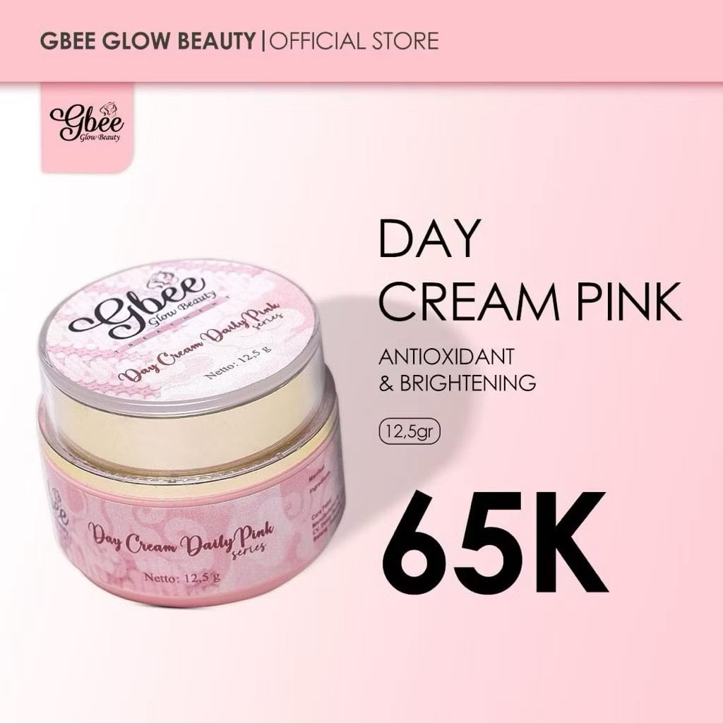 Jual DAY CREAM PINK 12,5gr GBEE GLOW BEAUTY ORIGINAL | Shopee Indonesia