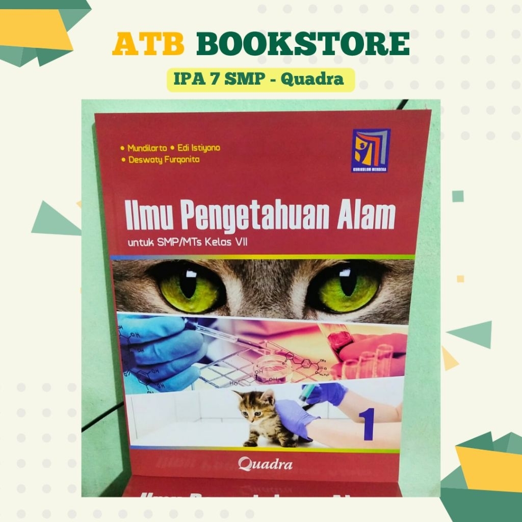 Jual Buku IPA (Ilmu Pengetahuan Alam) Kelas 7, 8, 9 SMP/MTS Kurikulum Merdeka - Quadra | Shopee ...