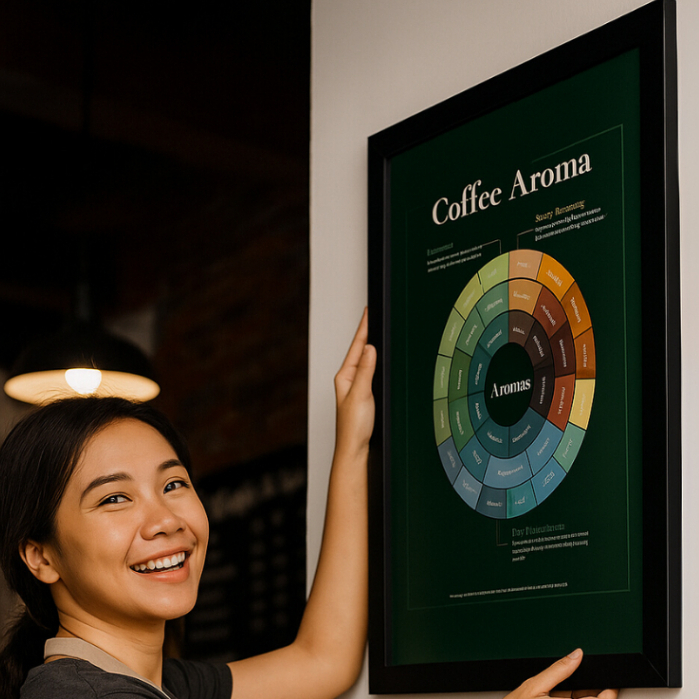Jual Poster Coffee Aroma & Coffee Taste Flavor Wheel A2 - Roda Aroma ...