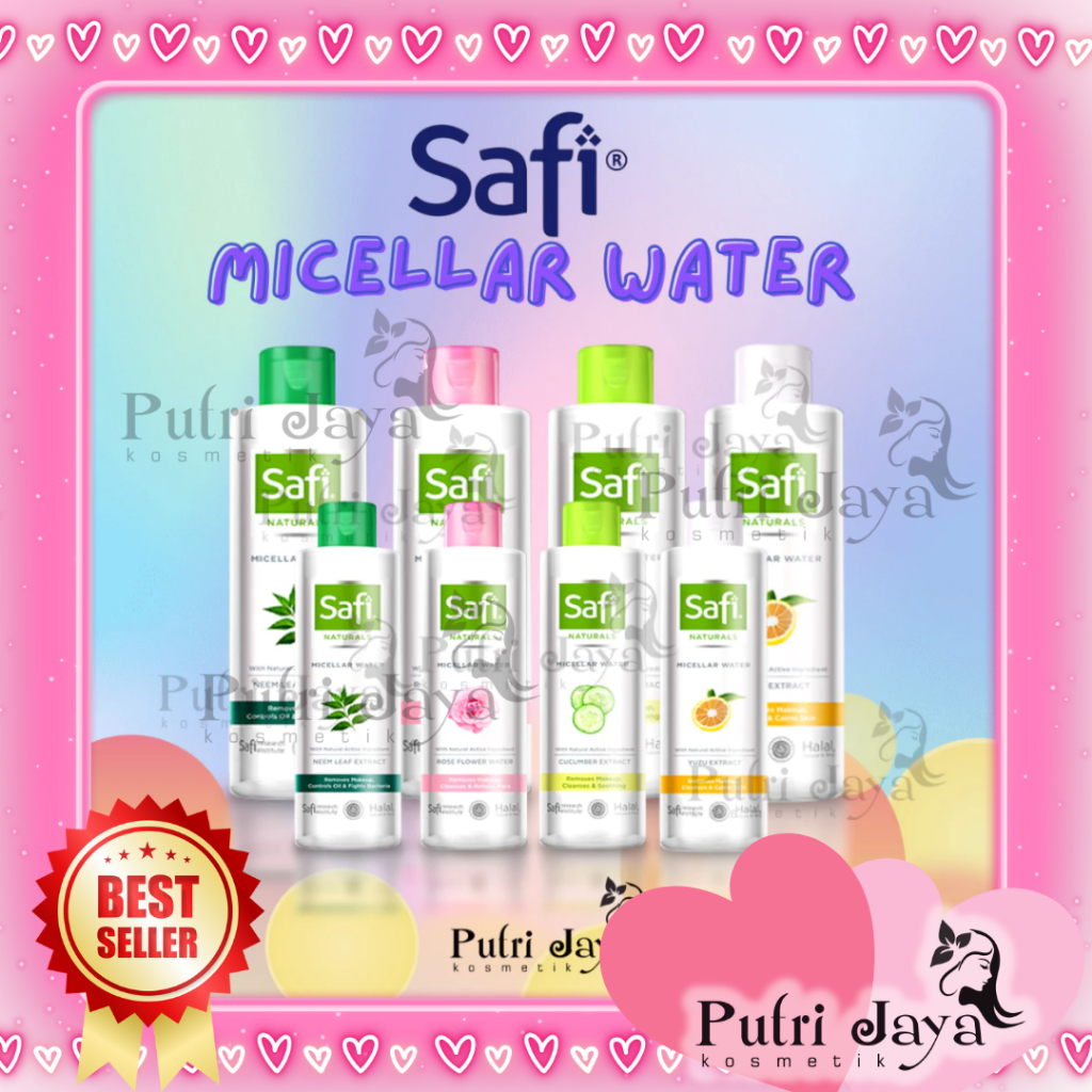 Jual SAFI -NATURAL- Micellar Water100ml/200ml(normal, pori2 besar ...