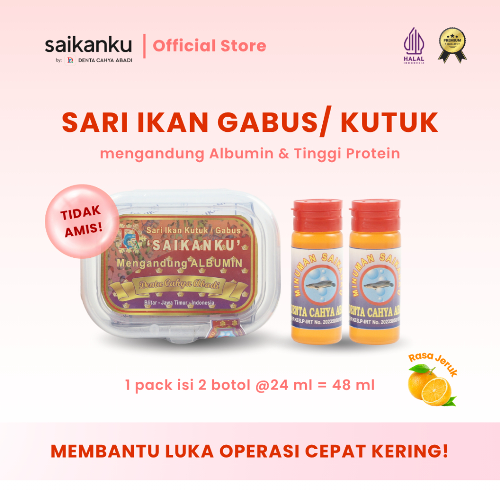 Jual Saikanku Sari Ikan Gabus Suplemen Luka Operasi Albumin Ekstrak ...