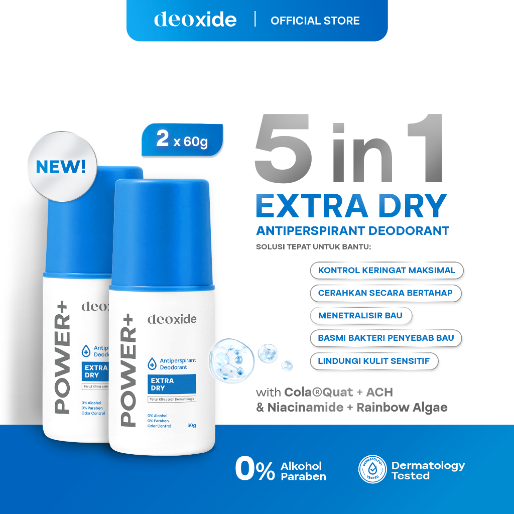 Jual [Pre-order] Deoxide Antiperspirant Deodorant Roll On POWER+ For ...