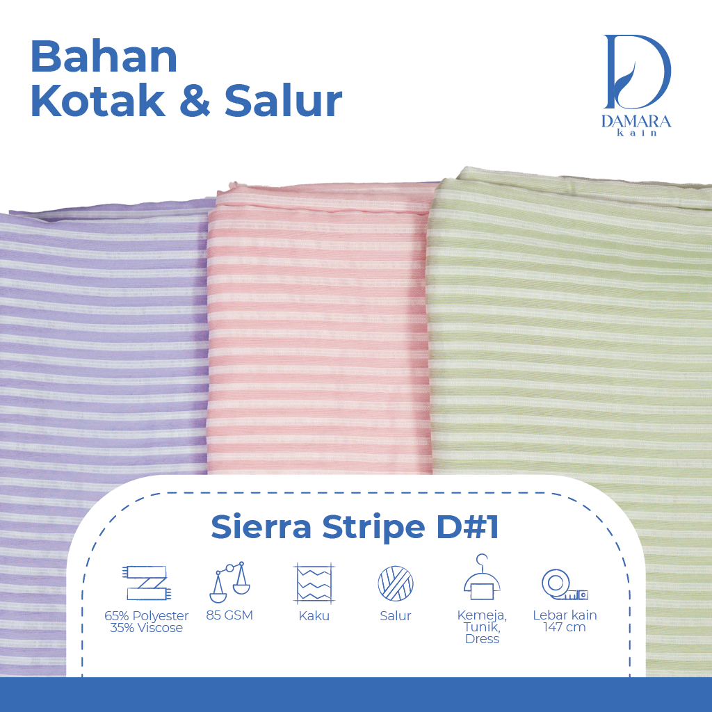 Jual Bahan Kain Poly Viscose Sierra Stripe D#1 | Shopee Indonesia