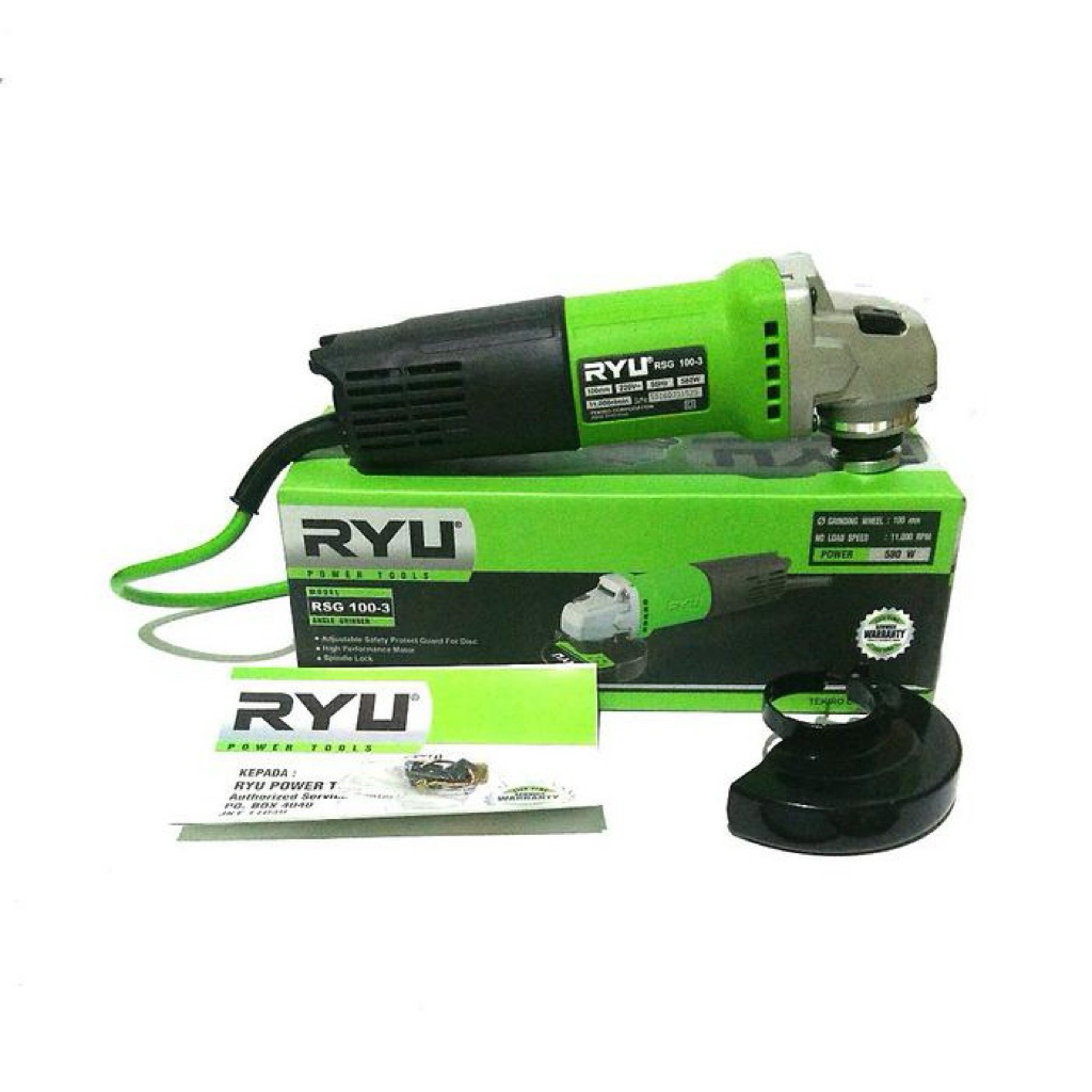 Jual MESIN GERINDA TANGAN RYU RSG100-3 | RYU POWER TOOLS RSG100-3 ...