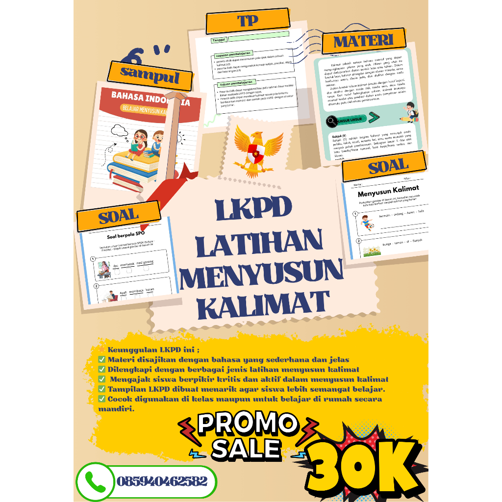 Jual LKPD belajar menyusun kalimat | Shopee Indonesia