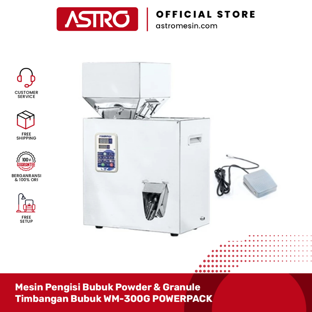 Jual Mesin Pengisi Bubuk Powder & Granule Timbangan Bubuk WM-300G ...