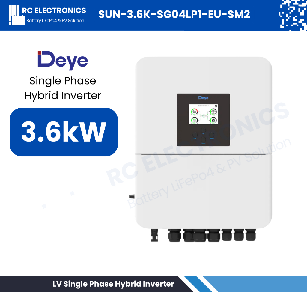 Jual Deye Hybrid Inverter On Off Grid 3.6KW Single Phase | SUN-3.6K-SG04LP1-EU-SM2 | Shopee ...