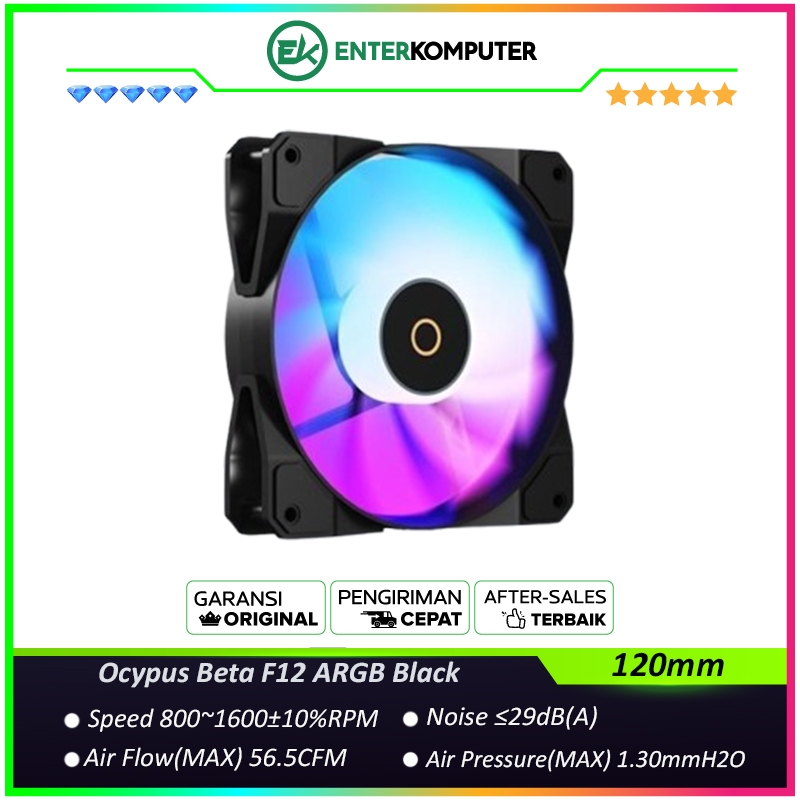Jual Ocypus Beta F12 ARGB Black 12CM PWM Fan | Shopee Indonesia