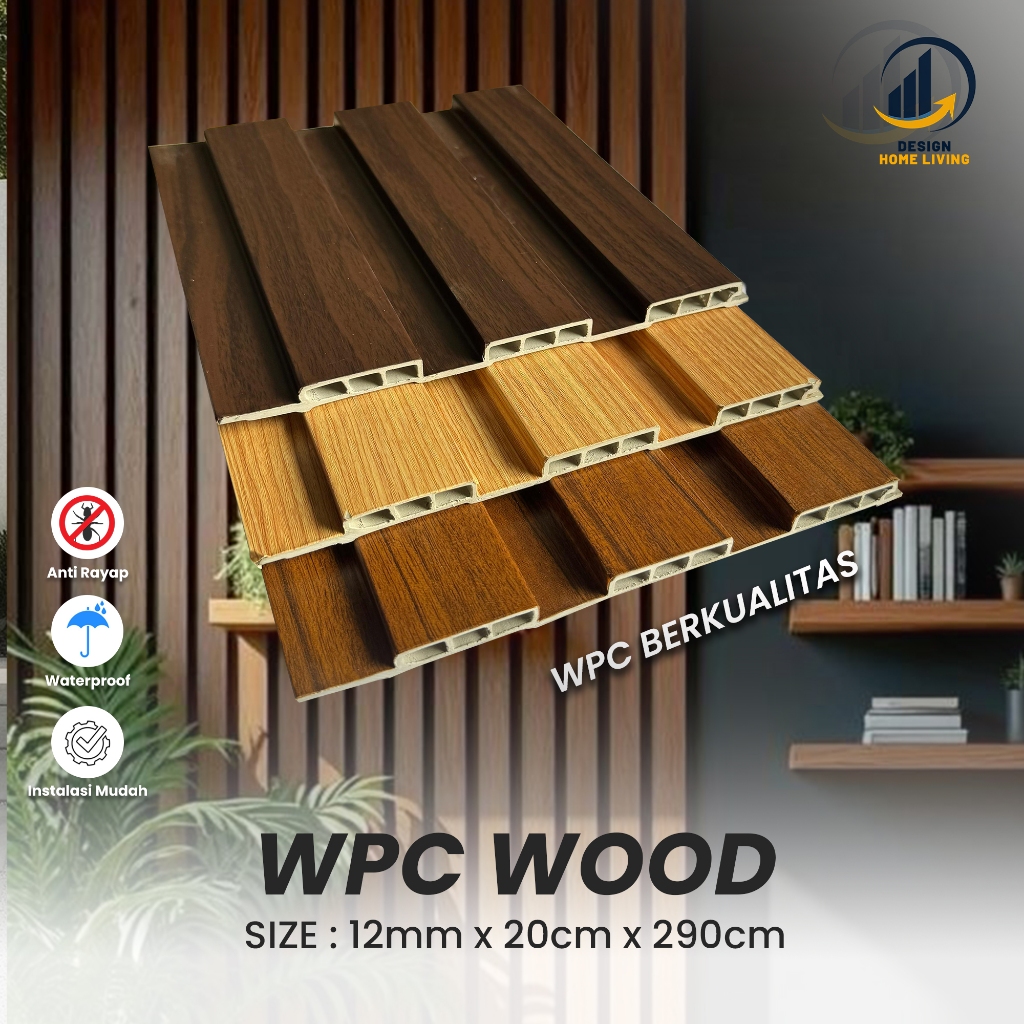 Jual Wood Panel WPC / Wall Panel PVC / Woodpanel Wallpanel Kisi Kisi Kayu / Panel Dinding Motif ...