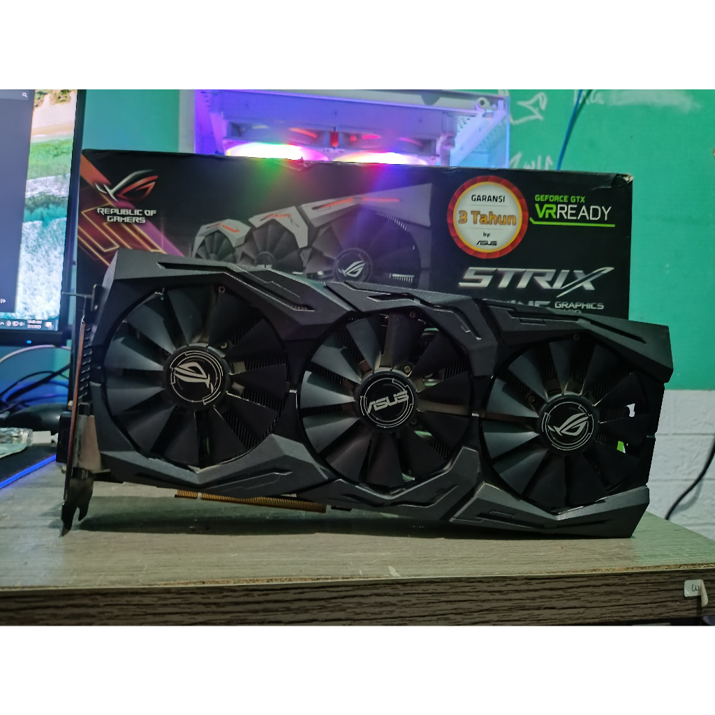 Jual VGA Gaming Asus ROG Strix GTX 1080 8Gb 256bit Mulus Fulset ...