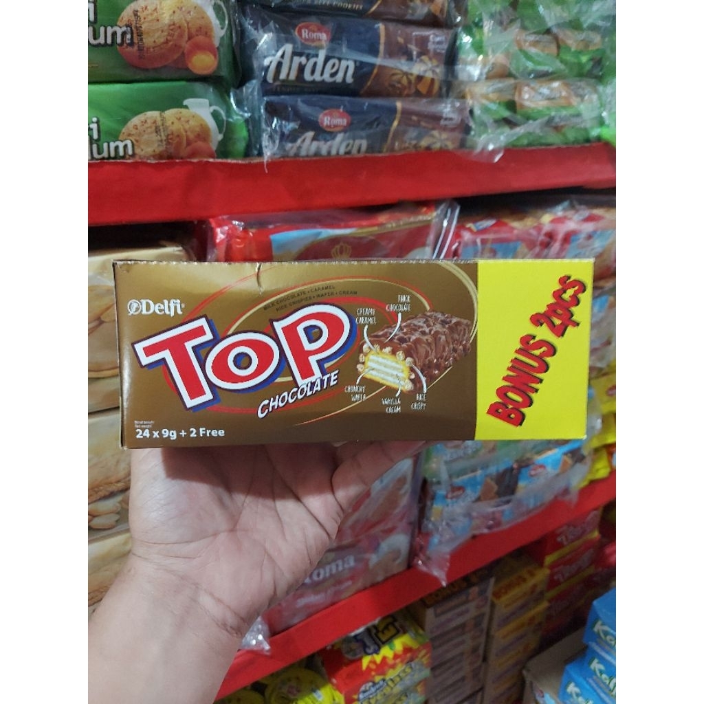 Jual DELFI TOP WAFER BOX CHOCOLATE 9 GR | Shopee Indonesia
