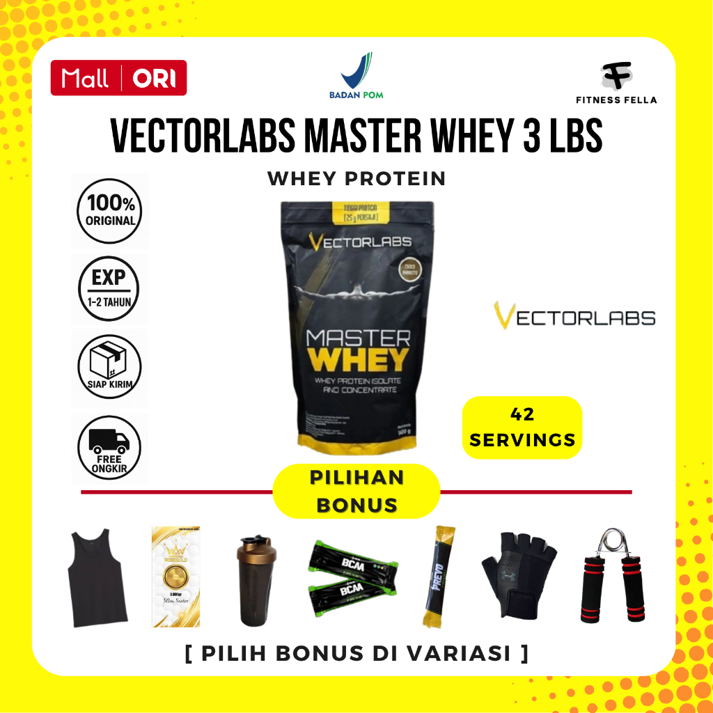 Jual Vectorlabs Master Whey 3lbs 1,400gram Suplemen Fitness Susu Whey ...