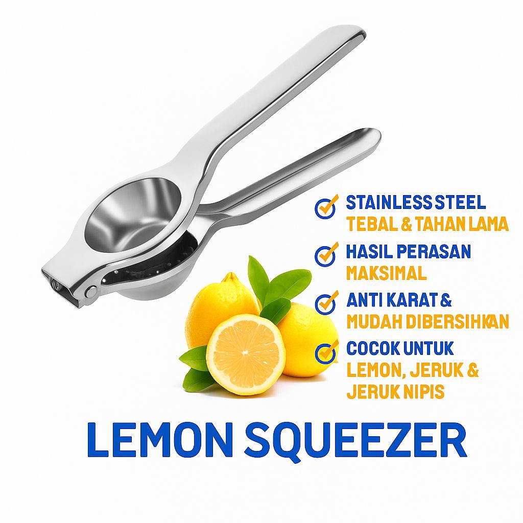 Jual Lemon Squeezer Stainless Steel Pemeras Jeruk Nipis Lemon Anti ...
