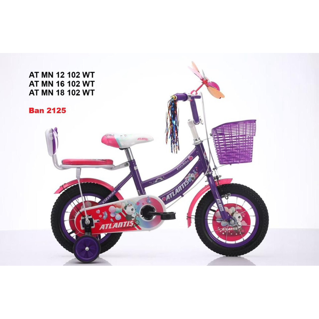 Jual SEPEDA ANAK PEREMPUAN MINI 12, 16 & 18 INCH ATLANTIS 102.FREE GIFT ...