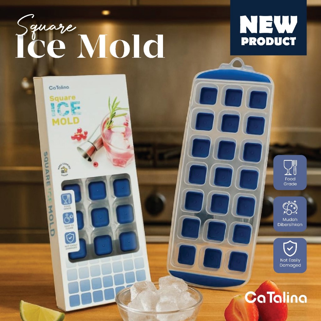 Jual Cetakan Es Batu Bulat Kotak Ice Tray Silicon Cetakan Pudding ...
