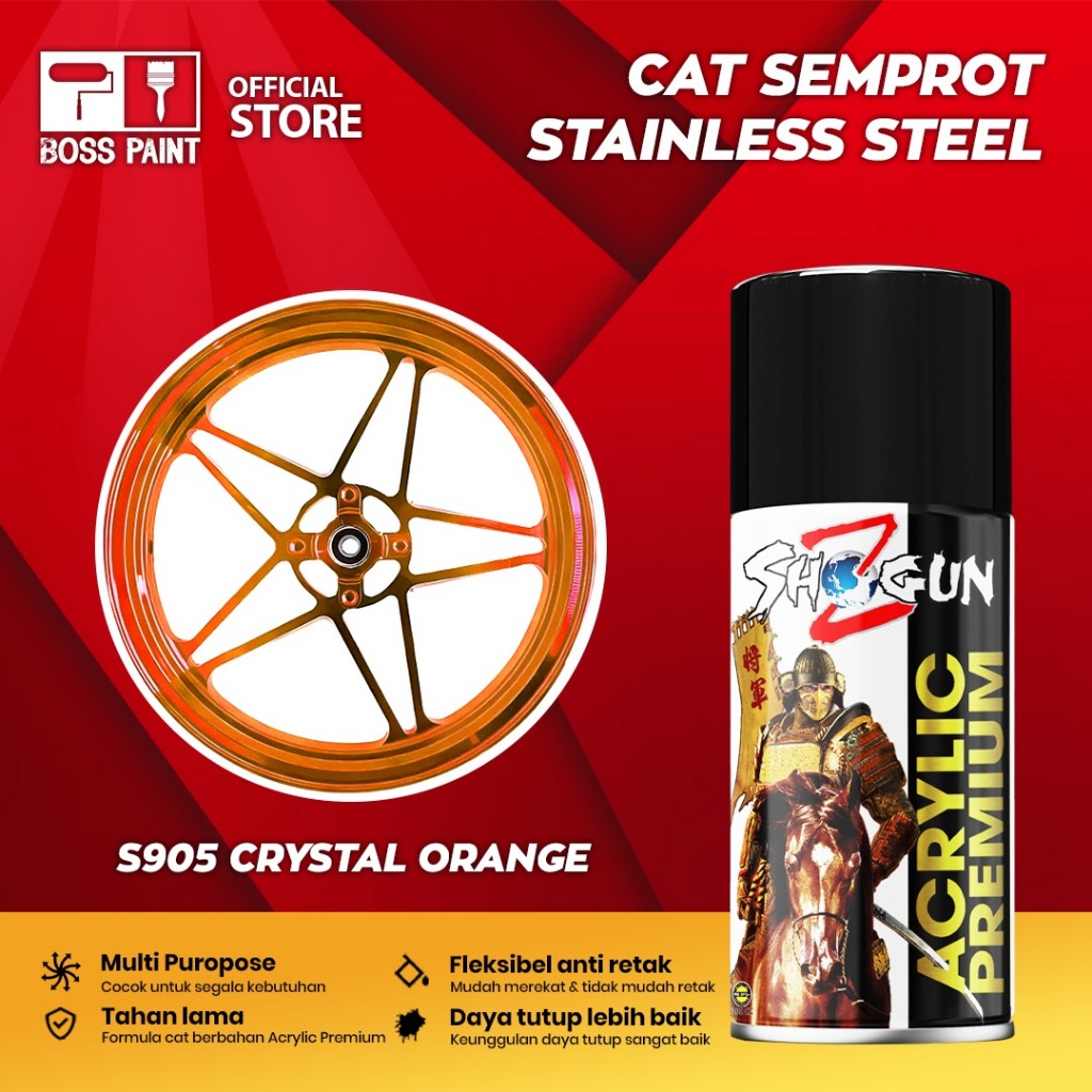 Jual Pilox Pylox Pilok Cat Semprot Shogun Z Cat Stainless Steel Paint ...