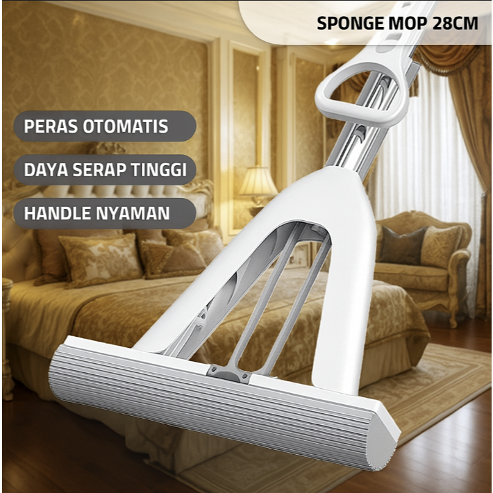 Jual SMARTCOM Sponge Mop 28cm Alat Pel Lantai Peras Spons Karet Praktis ...