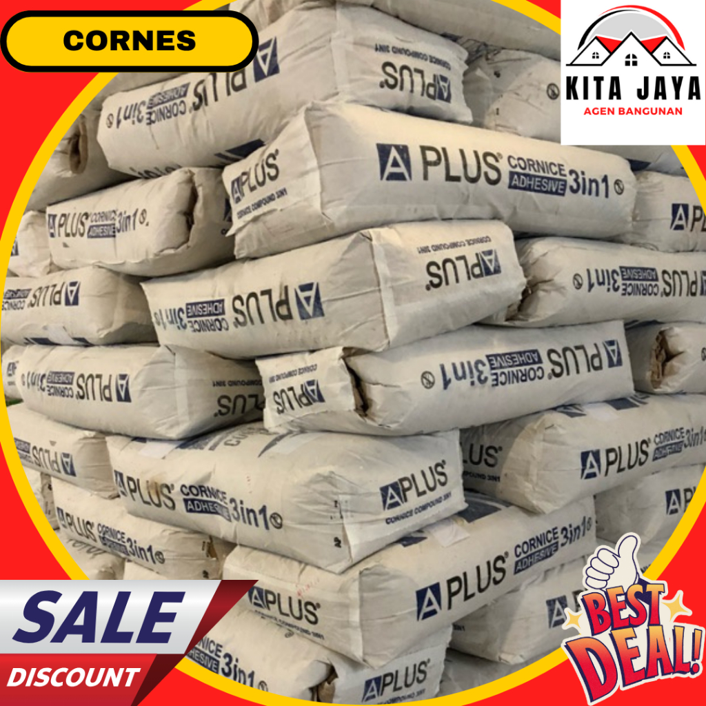 Jual Cornice / Cornes / Compon/ Compound/ Semen Gypsum Aplus | Shopee ...