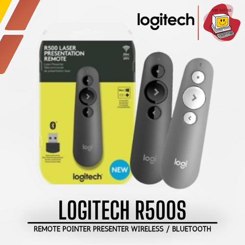 Jual Logitech R500s Remote Pointer Presenter Wireless / Bluetooth dengan Laser Merah R 500S ...