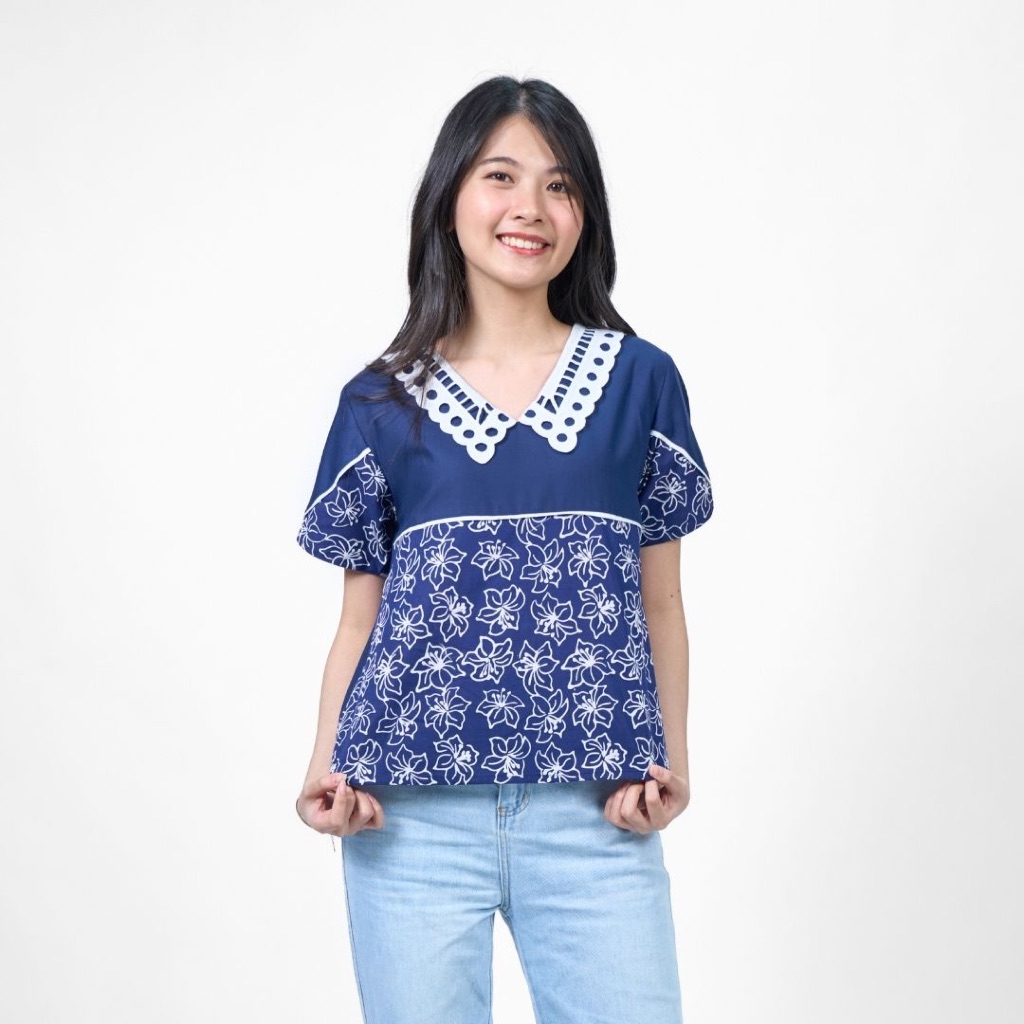 Jual Blouse Batik Wanita Kyra (BW0625004) - Tangan Pengharapan Official | Shopee Indonesia