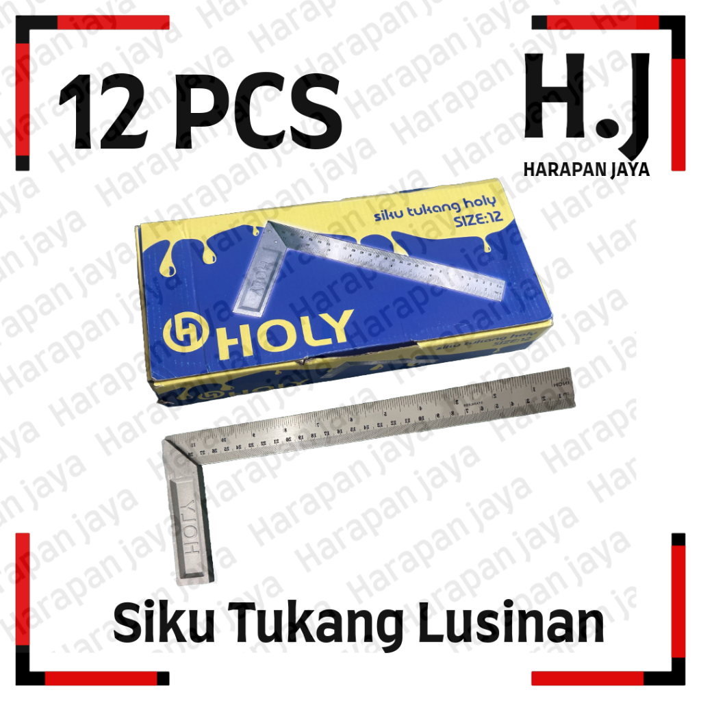 Jual [12PCS] Siku Tukang 10" 12" 1Box/ Penggaris Siku / Penggaris ...