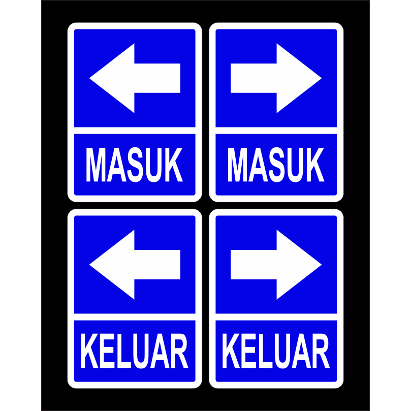Jual RAMBU SIGN ARIANA ARAH KELUAR MASUK KANAN KIRI BIRU ACP 3mm ...
