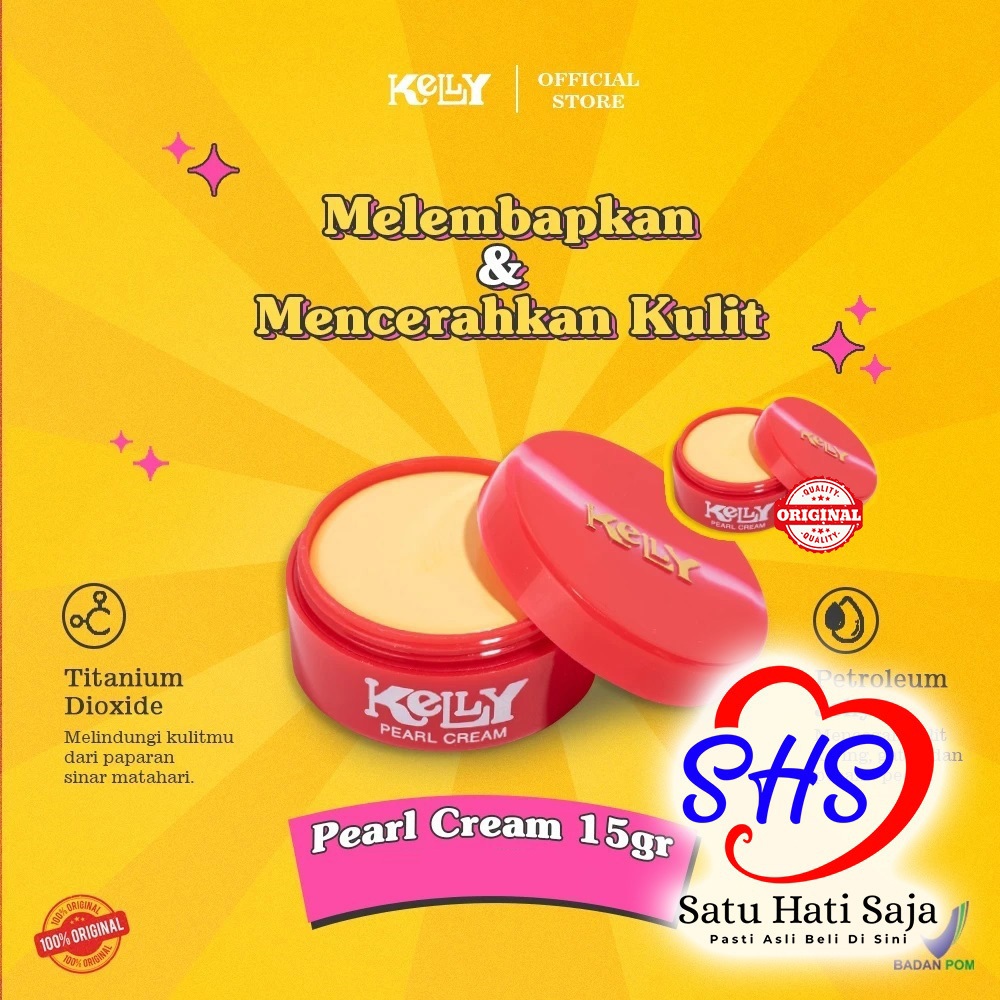 Jual KELLY PEARL CREAM 15 GR (BESAR) | 15 GRAM KRIM WAJAH | CREAM KELLY ...