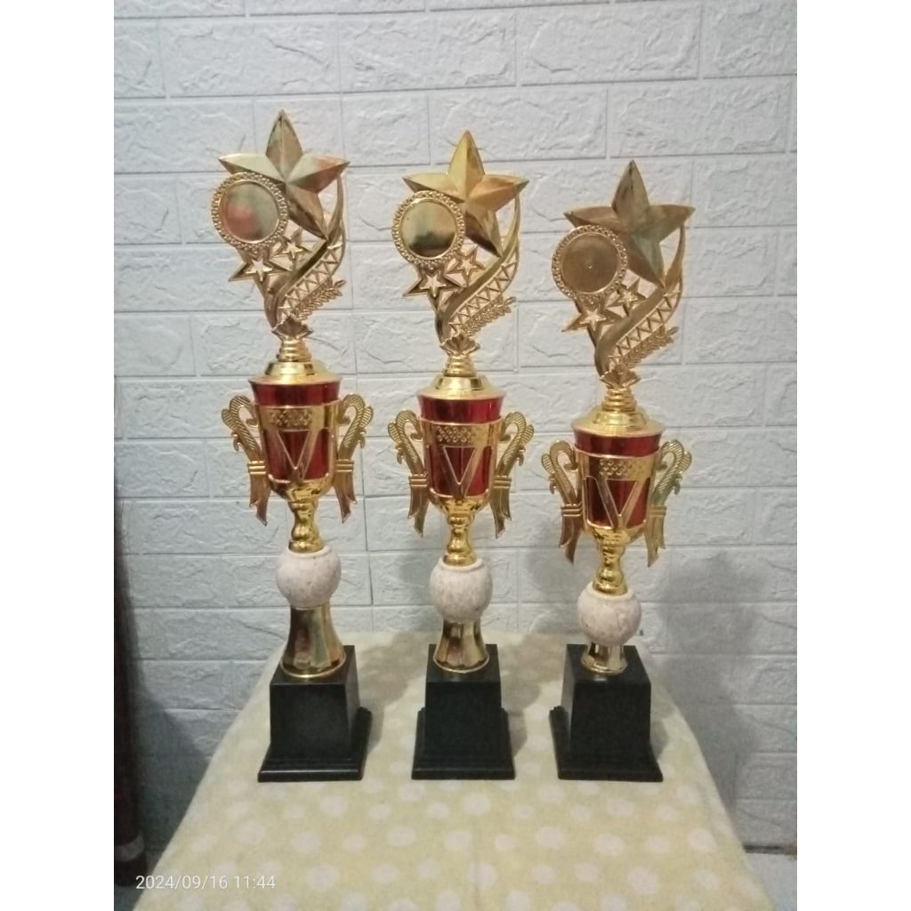 Jual Piala Trophy Cangkir Marmer 1 set ( Juara 123) | Shopee Indonesia