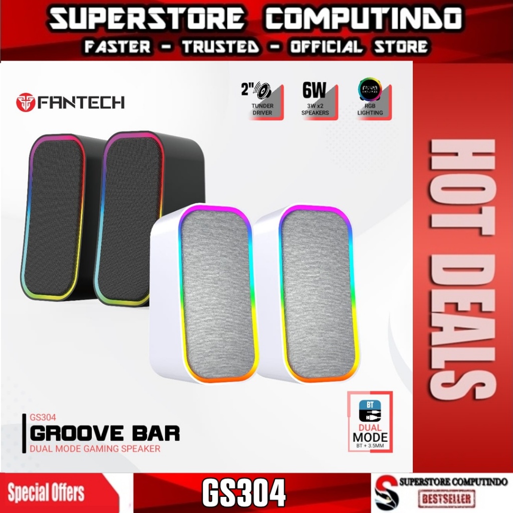 Jual Fantech GS304 Groove Dual Mode RGB 2.0 Gaming Speaker Bluetooth ...