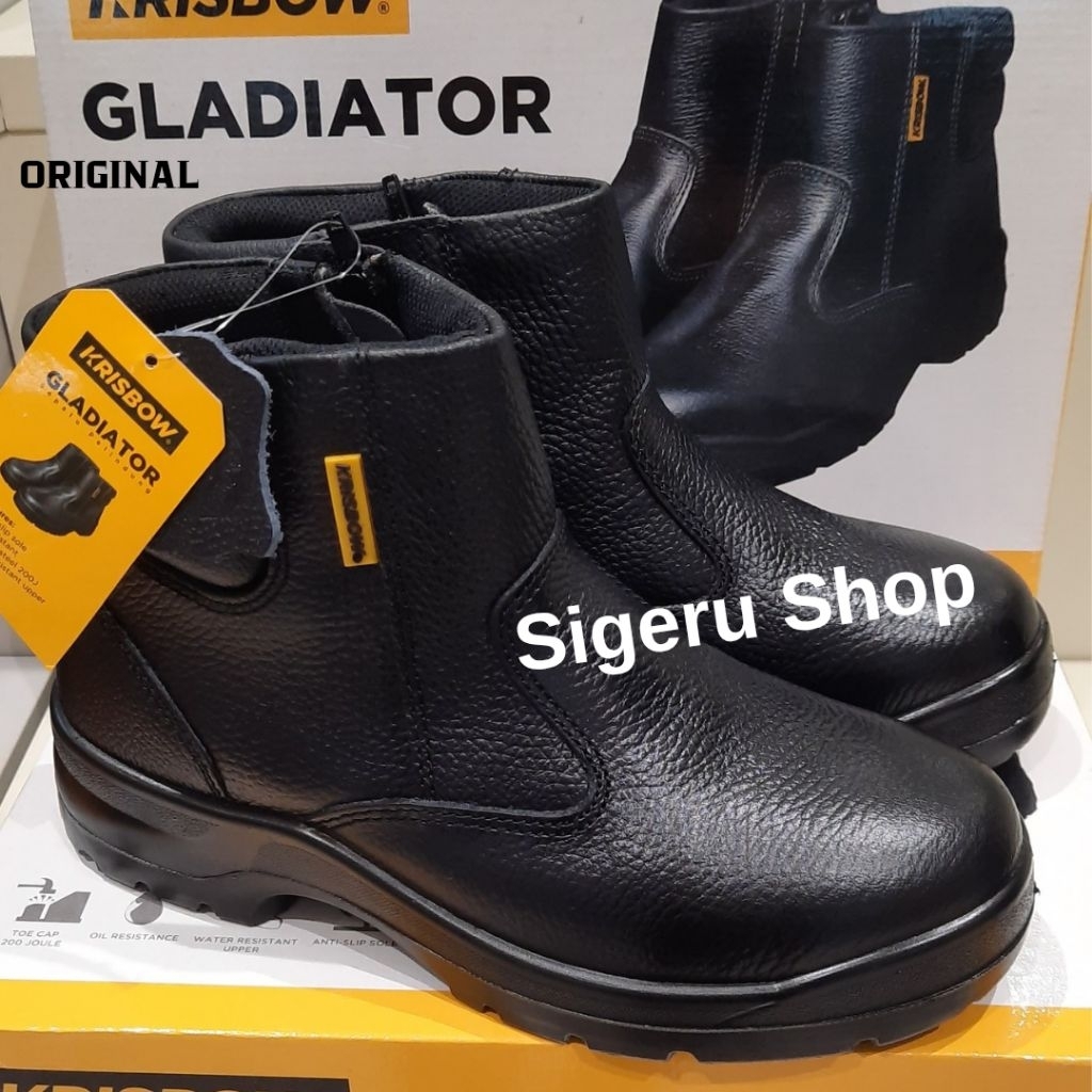 Jual Krisbow Sepatu Safety Gladiator 6 inci / Safety Shoes Krisbow 6 ...