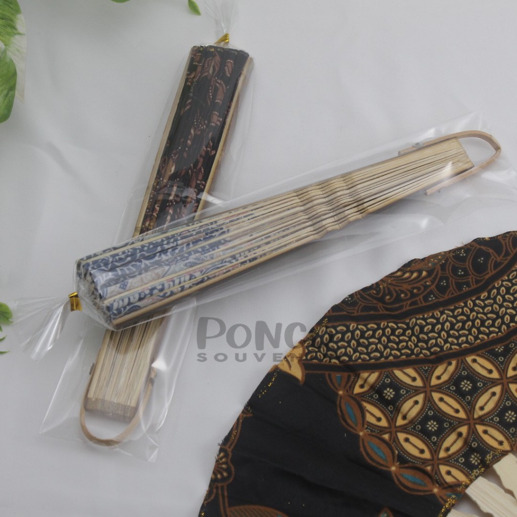 Jual 50 Pcs Kipas Batik Jumbo 21 Cm Kemasan Plastik | Shopee Indonesia