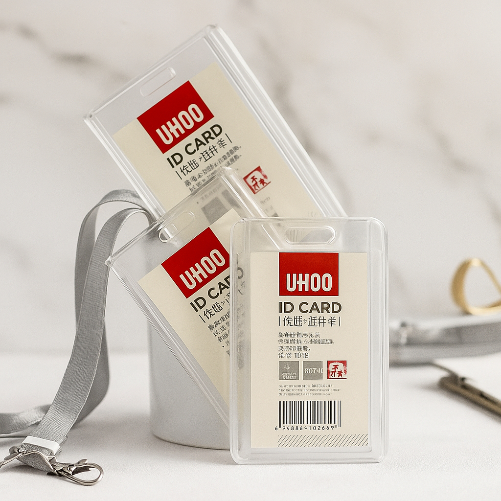 Jual UHO / Card Holder Acrylic Transparent Badge Id Card Casing Kartu ...