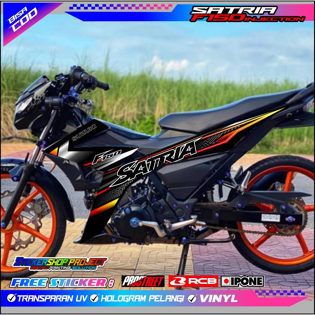 Jual STRIPING VARIASI SUZUKI SATRIA F150 INJEKSI / STIKER LIST MOTOR ...