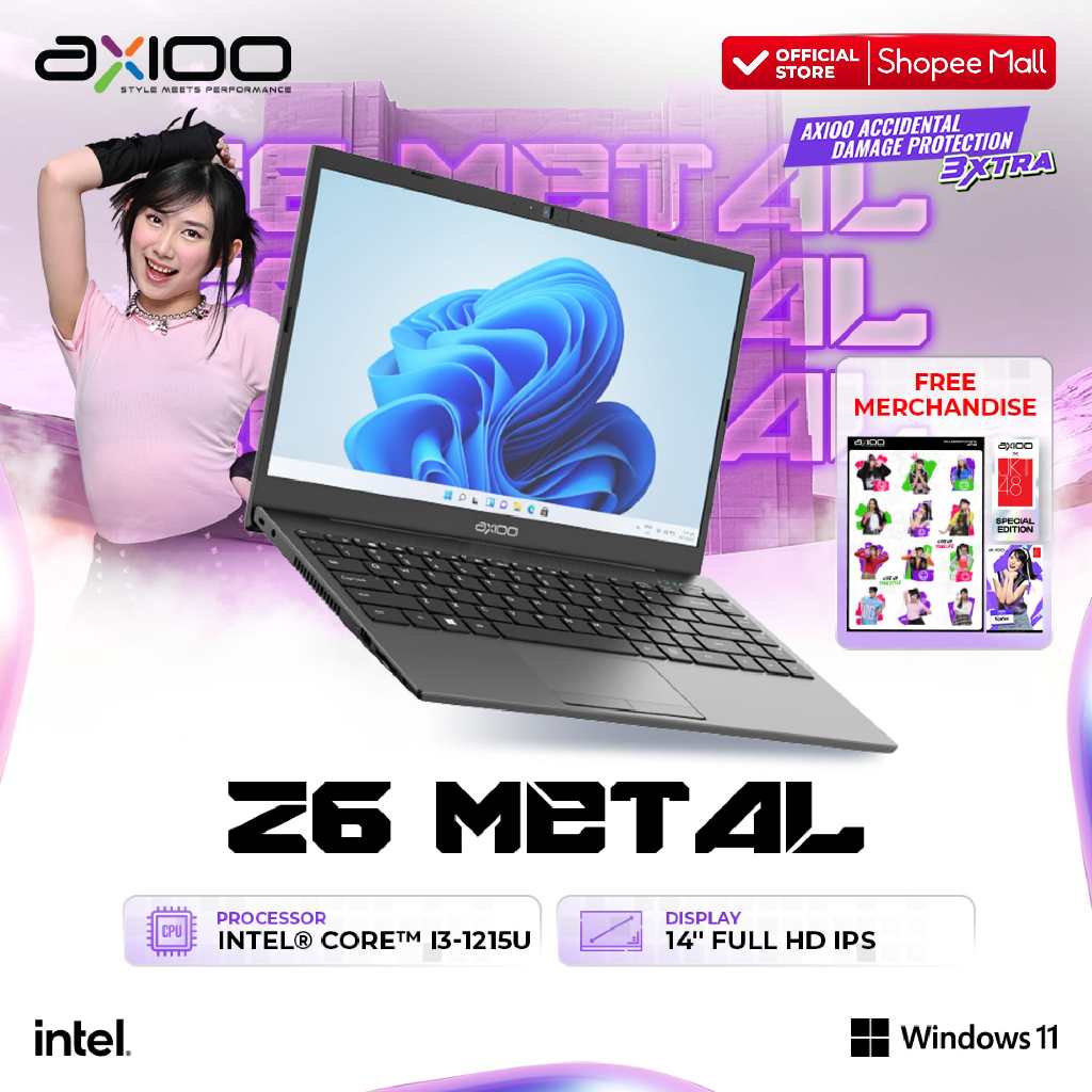 Jual Axioo MyBook Z6 Metal Series Intel Core i3-1215U/16GB/512GB/FHD IPS | Shopee Indonesia