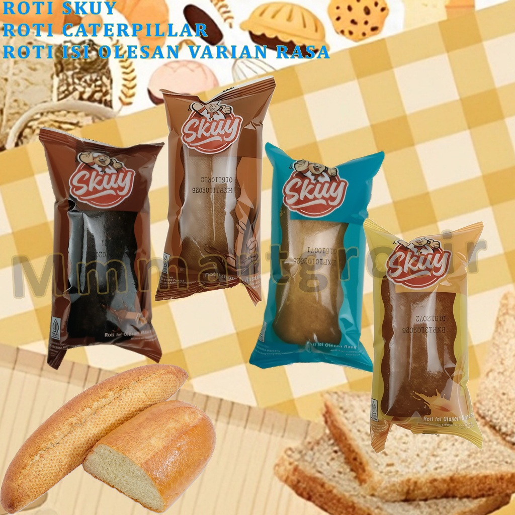 Jual Roti Skuy / Roti Caterpillar / Roti Isi Olesan Varian Rasa / 52gr ...