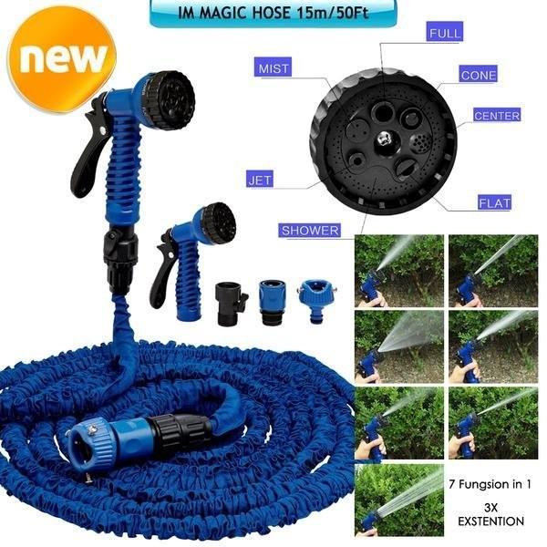 Jual SELANG AIR AJAIB ELASTIS Magic Hose 15 Meter/50 ft Alat Semprot ...