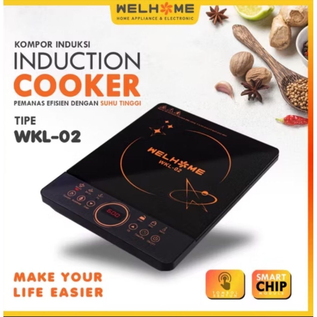 Jual WELHOME KOMPOR LISTRIK INDUKSI WKL-02 | Shopee Indonesia