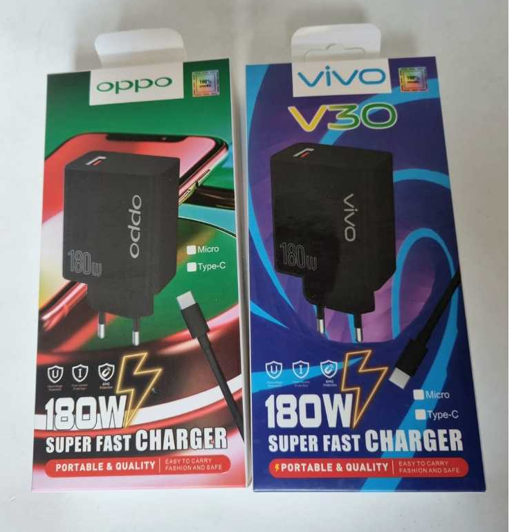 Jual Black Adaptor Charger 180W Hitam Fast Charging Plus Kabel USB TYPE ...