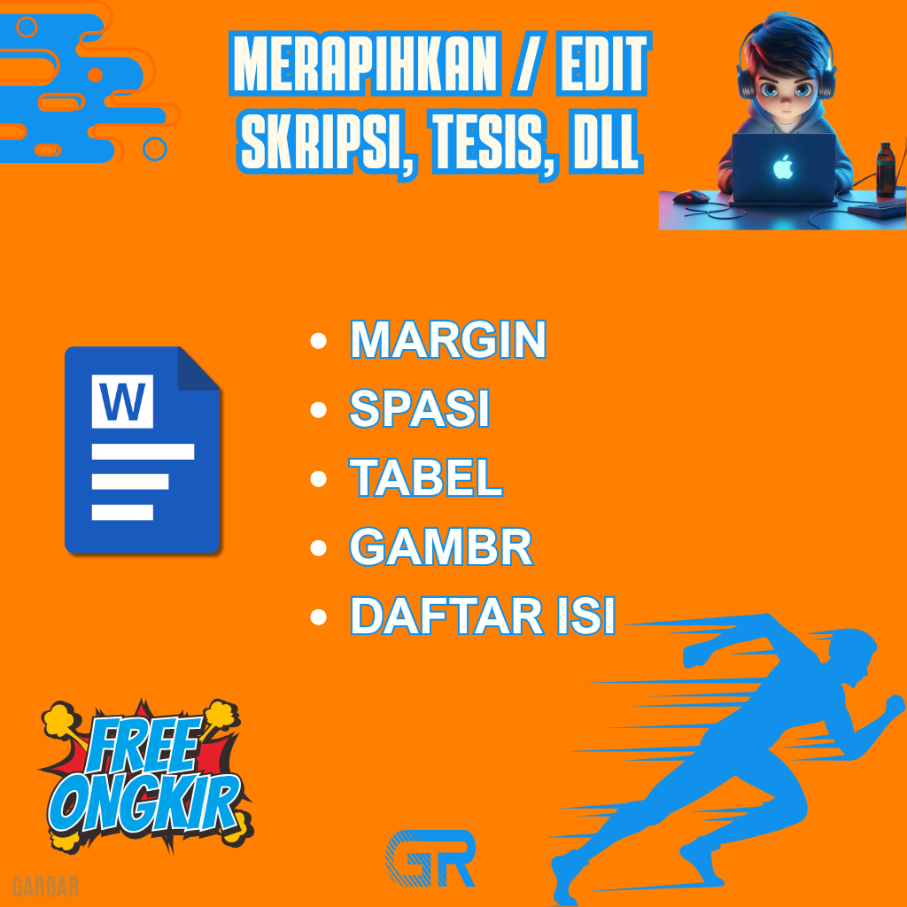 Jual [ LULUS CEPAT] Merapihkan atau Edit Skripsi dan pembuatan daftar ...