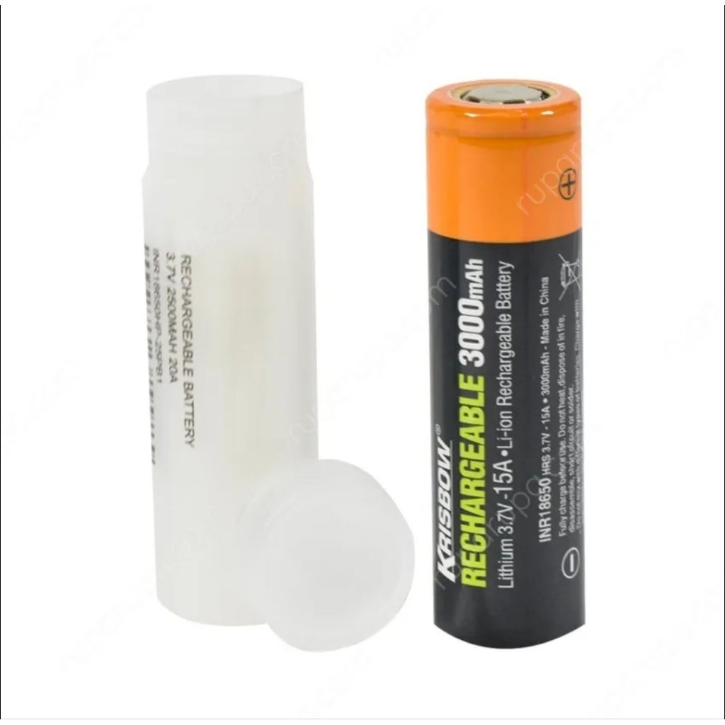Jual KRISBOW - Baterai 18650 Cas Ulang / Rechargeable Battery REAL ...