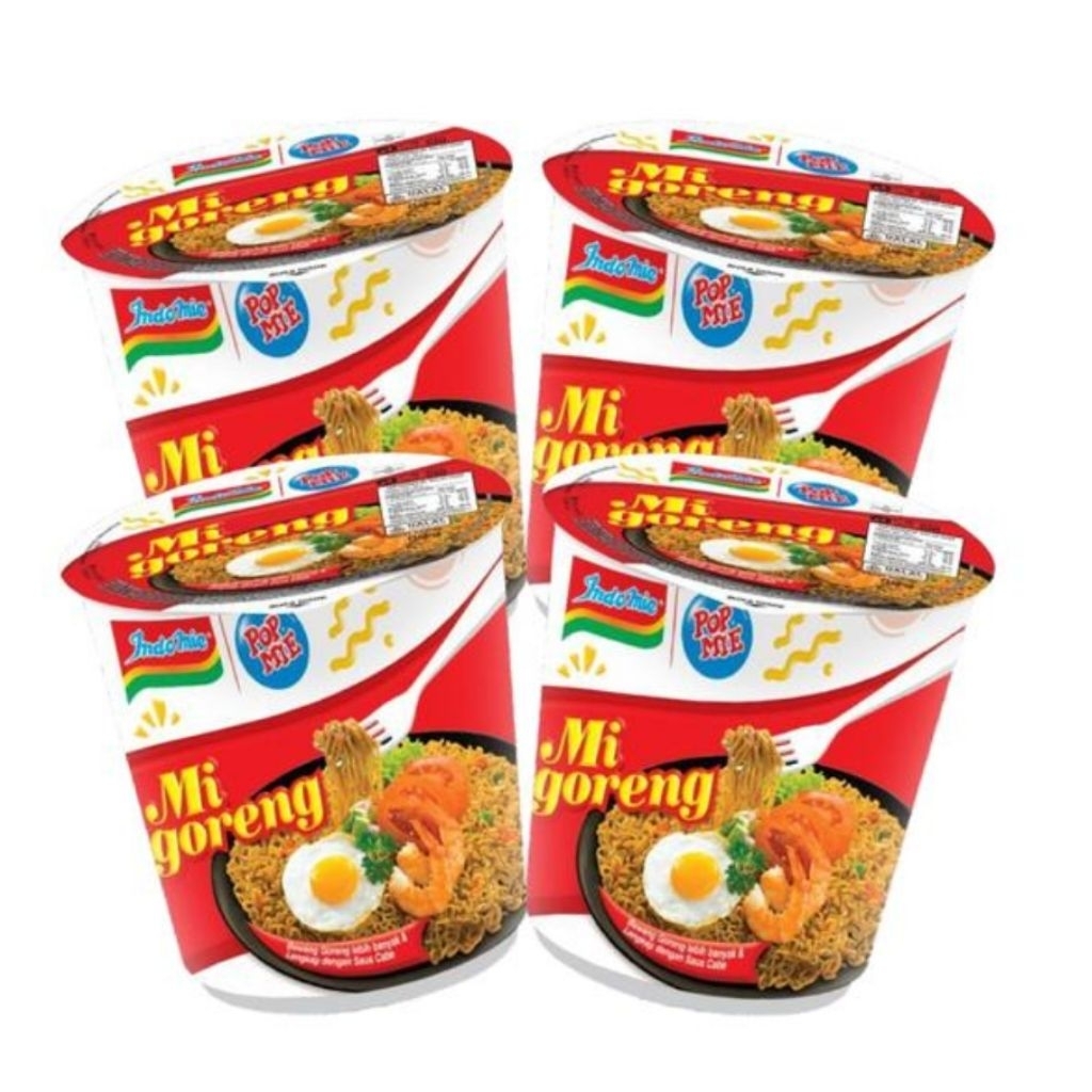 Jual Paket isi 4 Pcs - Pop Mie Goreng Rasa Indomie Goreng 80 Gram ...