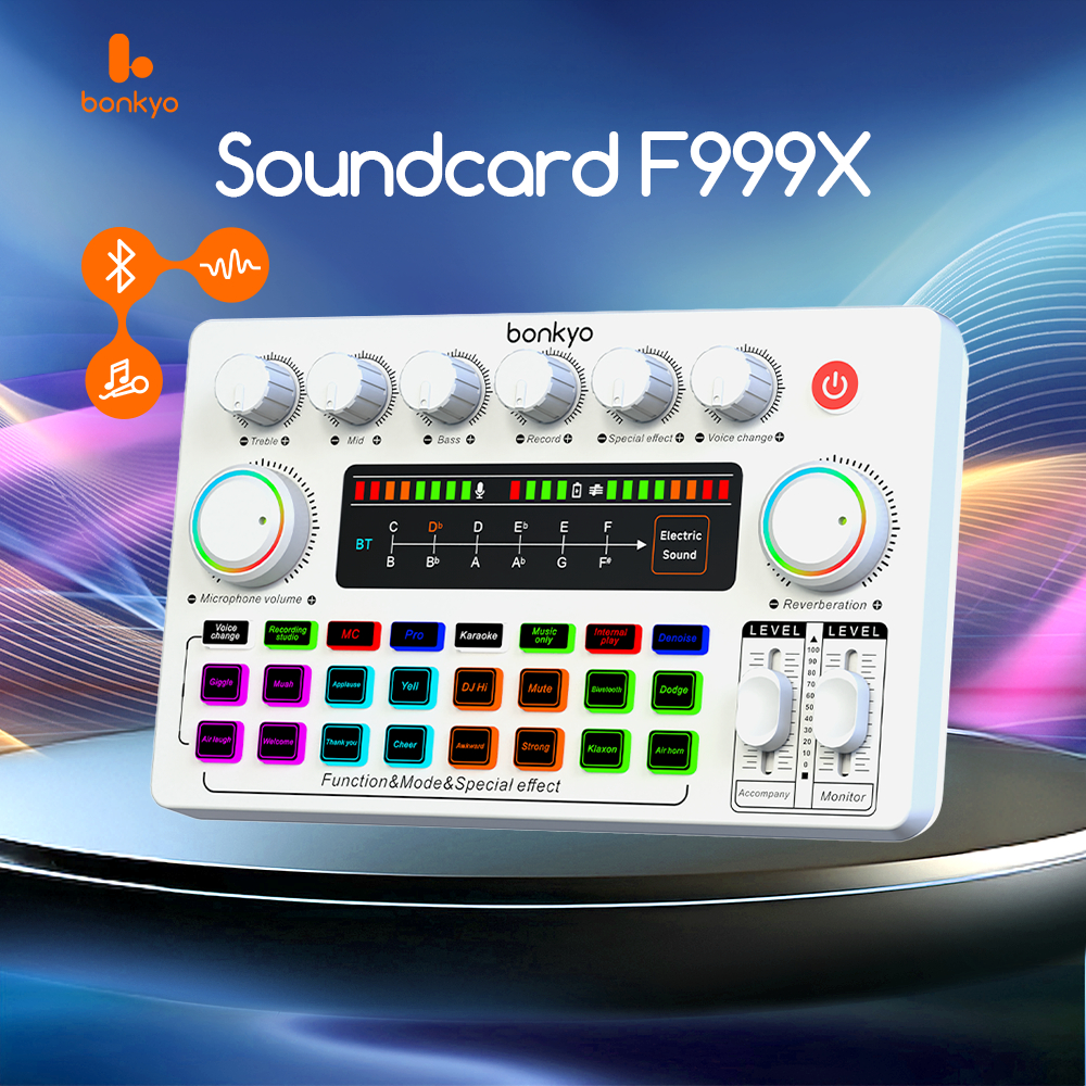 Jual Bonkyo F999MAX/F999X/F999 sound card live broadcast equipment ...