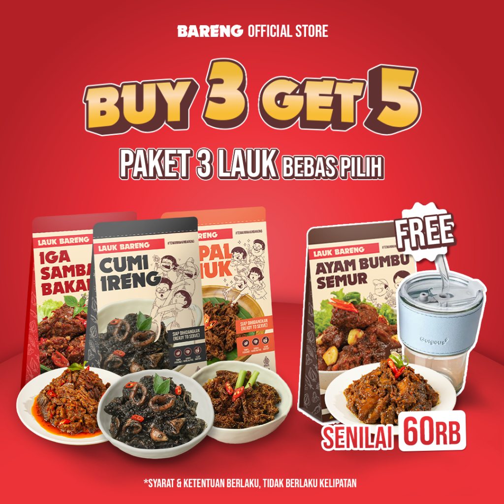 Jual .[BUY 3 GET 5] Lahap Bareng - Paket Hemat Isi 3 Lauk / Makanan ...