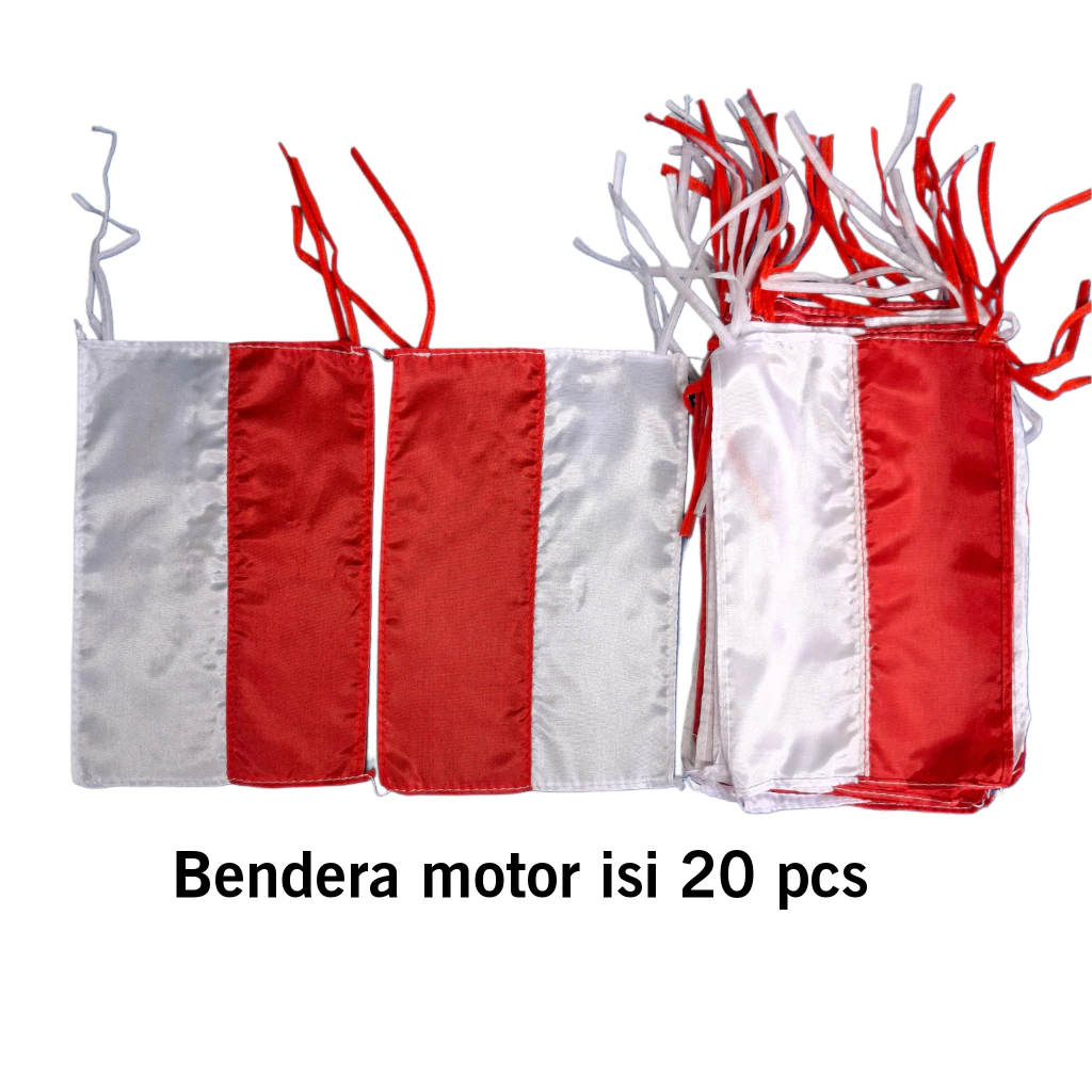 Jual [isi 20 pcs] Bendera motor / Bendera kain merah putih | Shopee ...